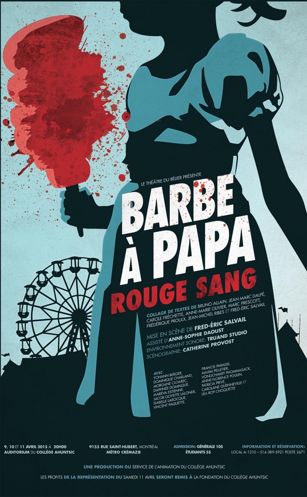 Barbe à papa rouge sangprésentée par le Théâtre du Bélier 9-10-11 avril ...